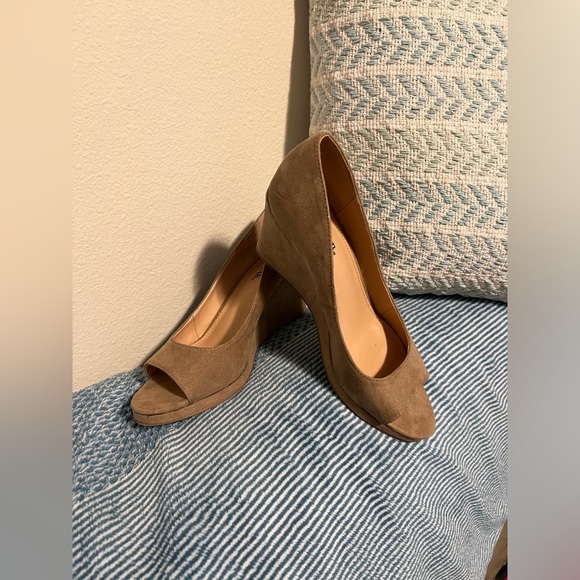 JustFab | Shoes | Justfab Peep Toe Wedge Shoe | Poshmark